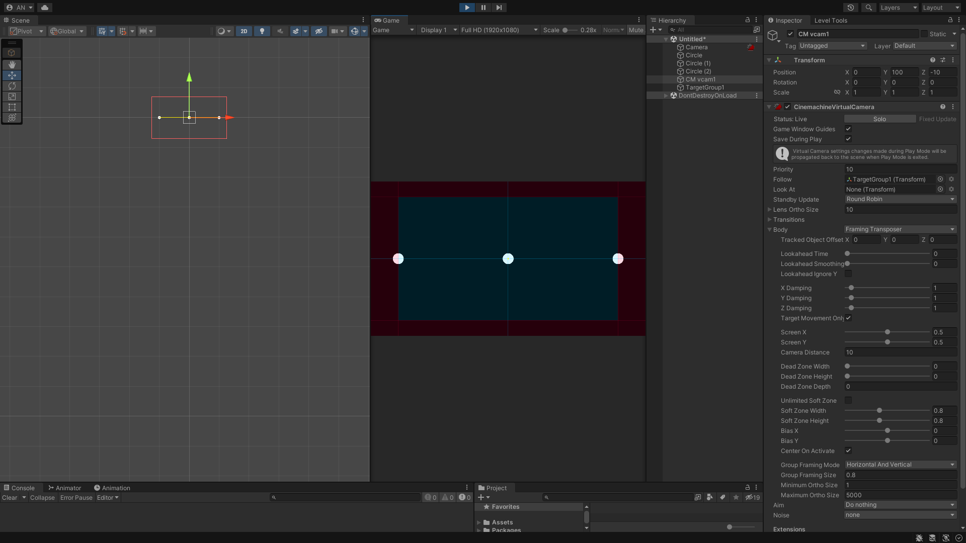 Framing Transposer starting position is offset from Target Group - Unity Engine - Unity Discussions