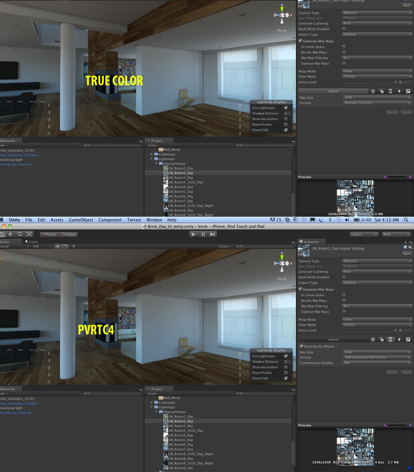 PVRTC 4 compression looking horrible only on iMAC - Unity Engine - Unity Discussions