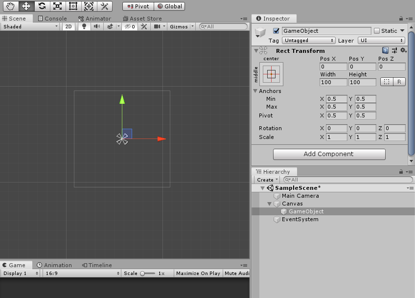 Move tool not showing rect transform outline in scene window anymore ...