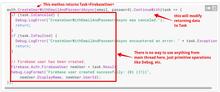 Callbacks in Firebase threaded tasks - Unity Engine - Unity Discussions Callbacks in Firebase threaded tasks - Unity Engine - Unity Discussions