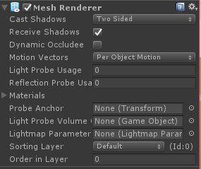 Mesh Renderer Properties - Unity Engine - Unity Discussions