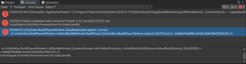 Native error= The requested operation requires an upgrade [CAN'T BUILD PROJECT] - Unity Engine ...