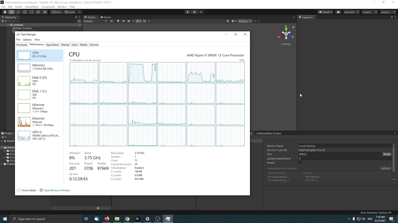 (Case 1345708) Addressables Hosting window causes very high CPU usage - Unity Engine - Unity ...