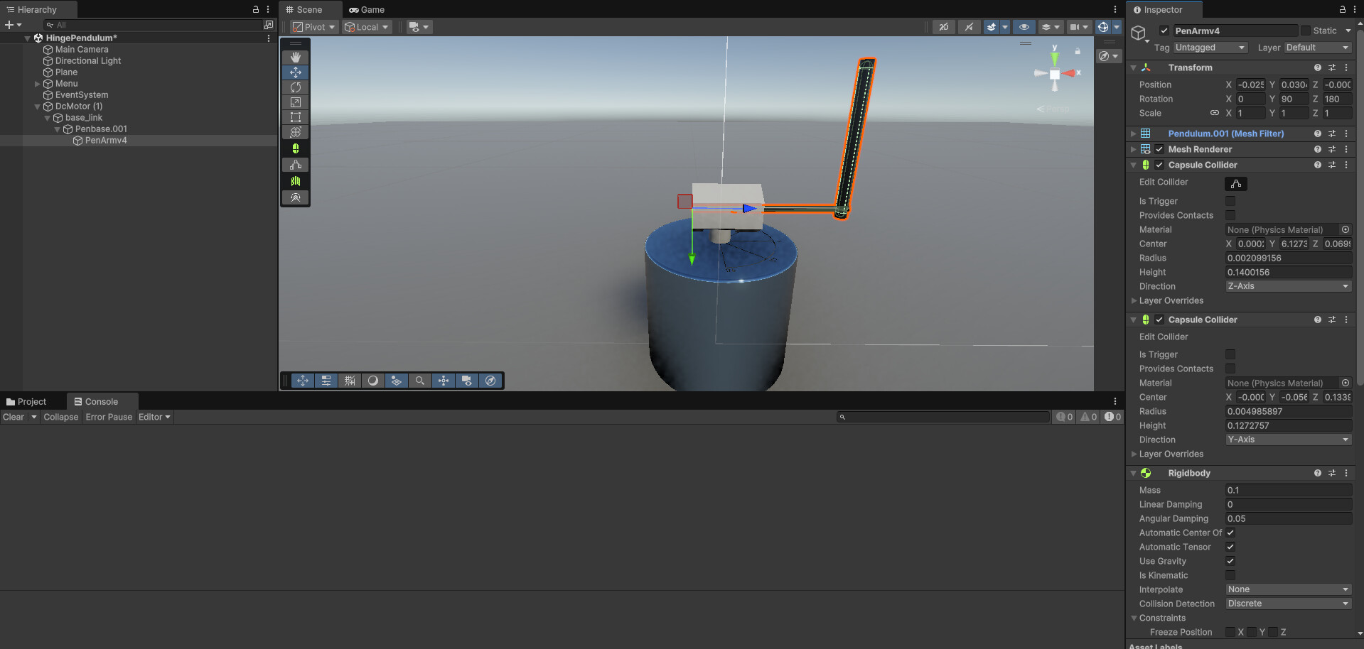 Need Help with LQR Control for Rotary Inverted Pendulum Simulation in Unity - Unity Engine ...
