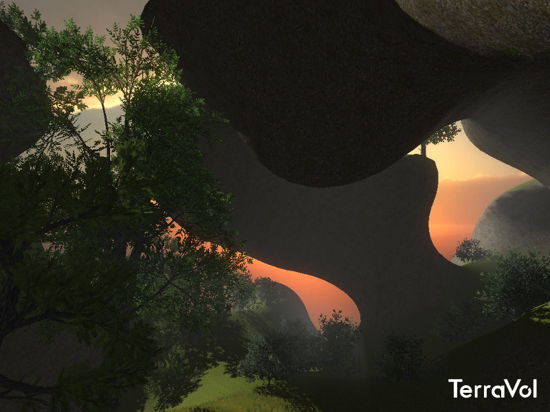 TerraVol: volumetric/voxel terrain system. Dig holes caves in your ...