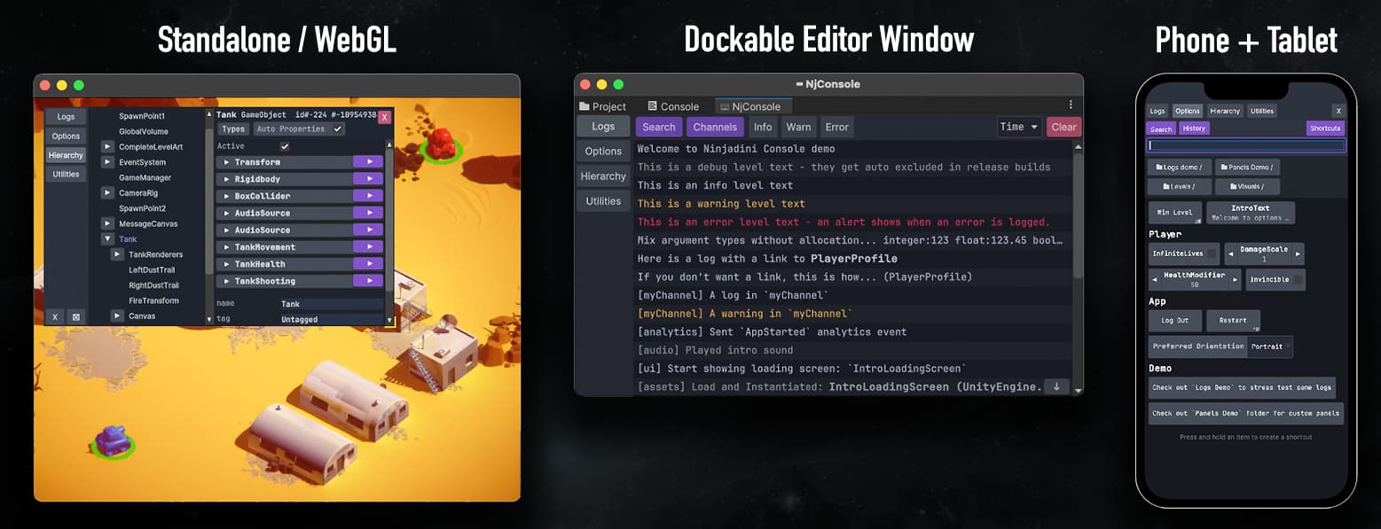 Ninjadini Debug Console - Community Showcases - Unity Discussions