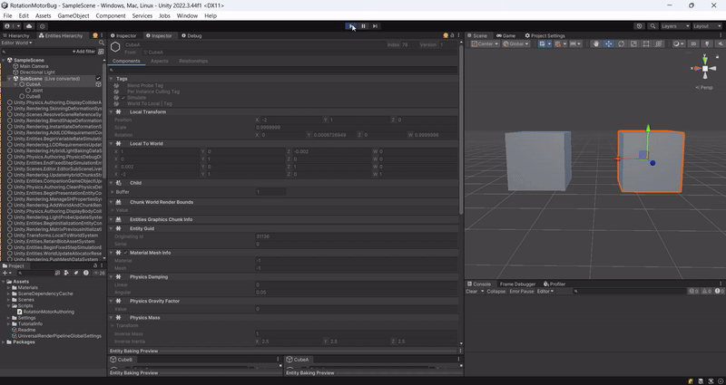 PhysicsJoint with RotationMotor and Some Initial Rotation Causes Unexpected 360-Degree Spin ...