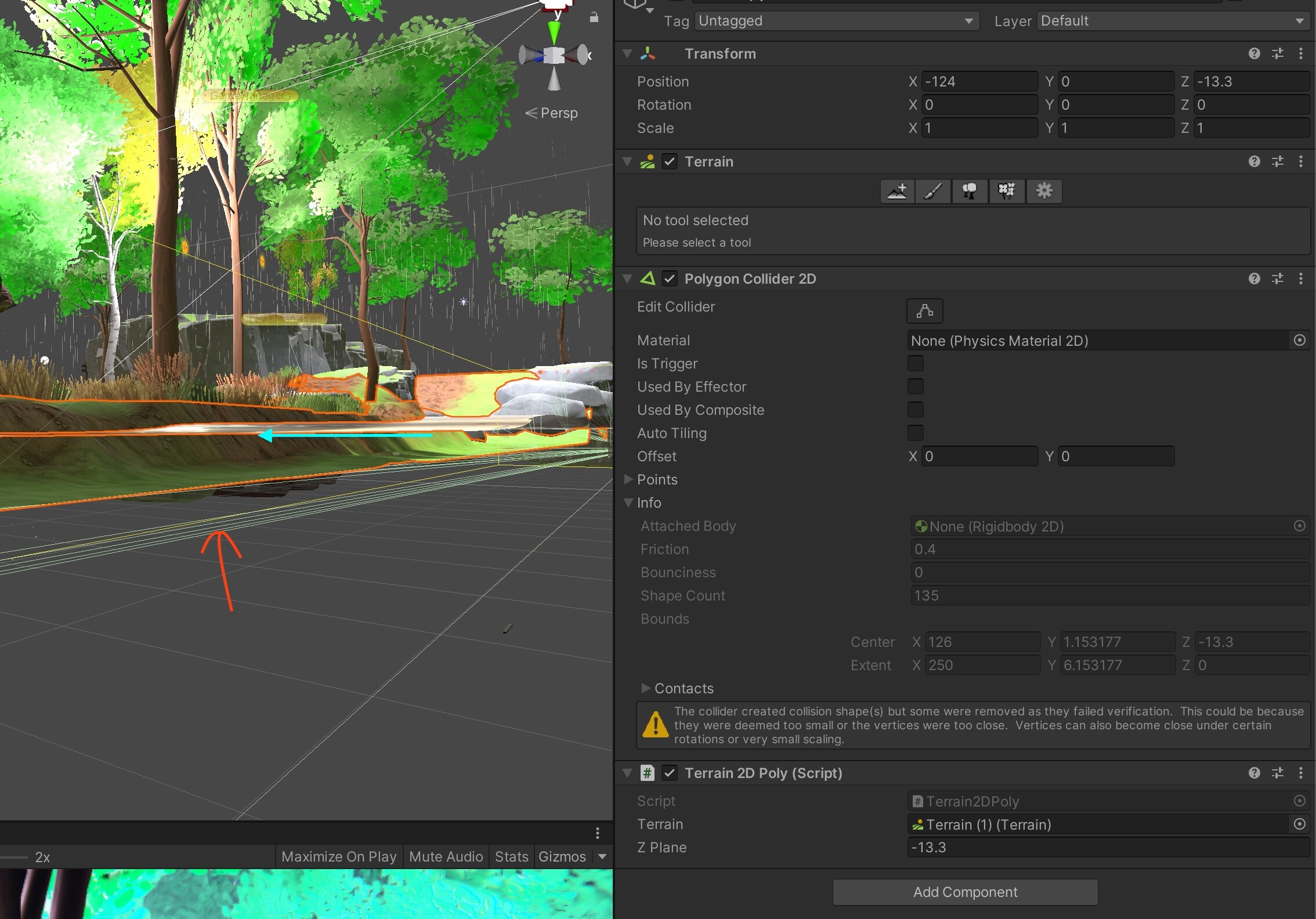 Polygon collider 2D & 3D terrain - Unity Engine - Unity Discussions