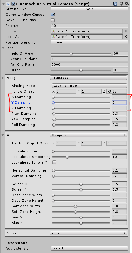 Rigidbody Jitter Lag When Applying Damping On Transposer Unity Engine Unity Discussions