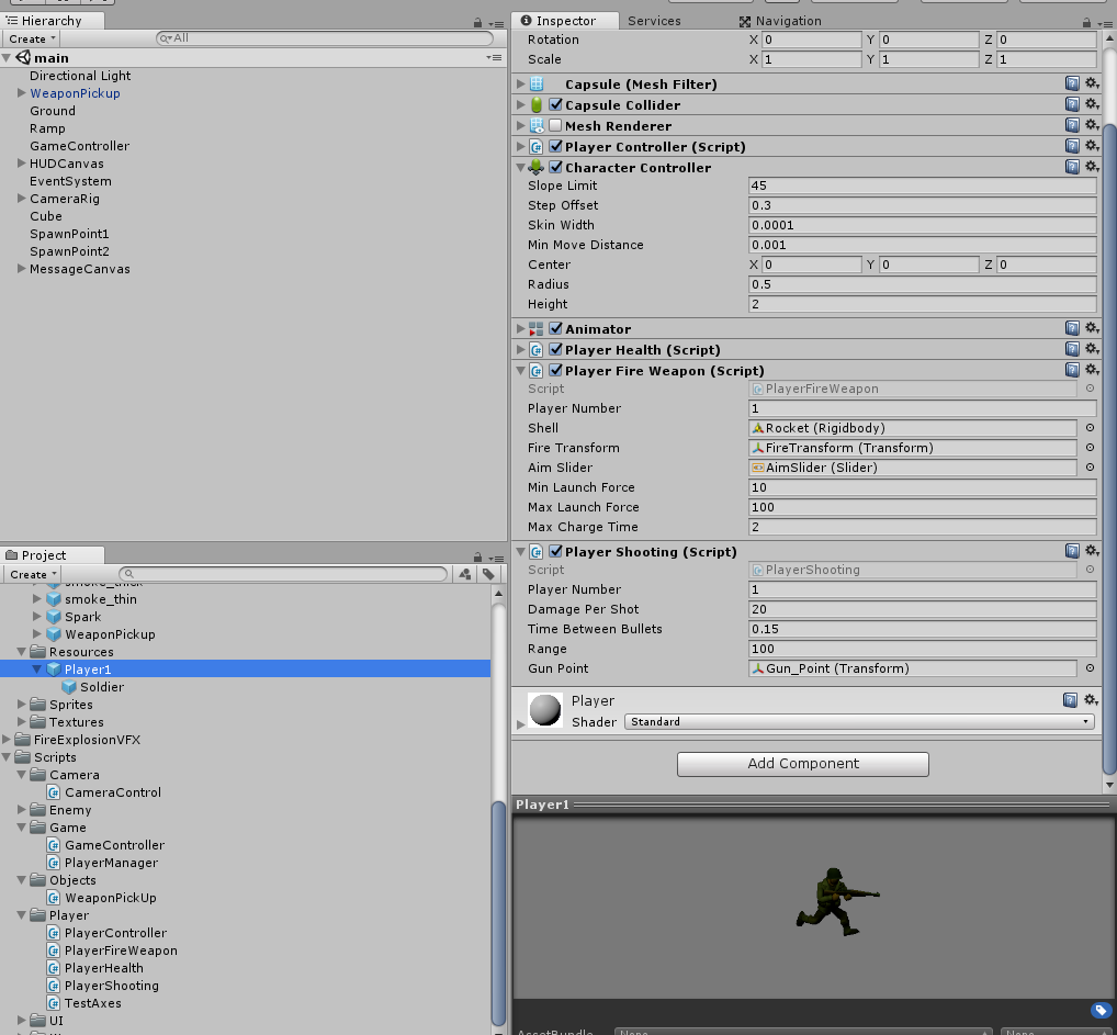 How To Stop Both Players Launching Rockets With Aim Sliders At The Same Time Unity Engine