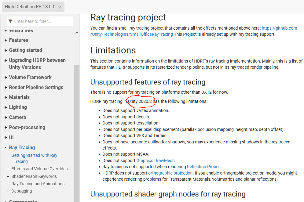 Raytracing Limitations Version To Version Unity Engine Unity Discussions