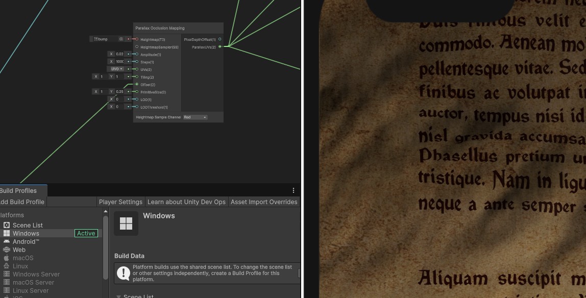 ShaderGraph Parallax Occlusion Mapping on Android - Unity Engine - Unity Discussions