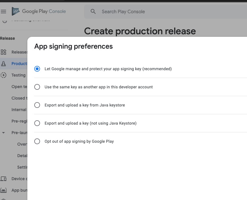 What is the KeyStore when using Google Play Key Signing Service? - Unity Services - Unity ...