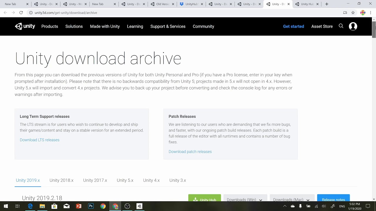 Unity Hub 2.2.2 does not allow to download Unity version 2019.2.x and above. - Unity Engine ...