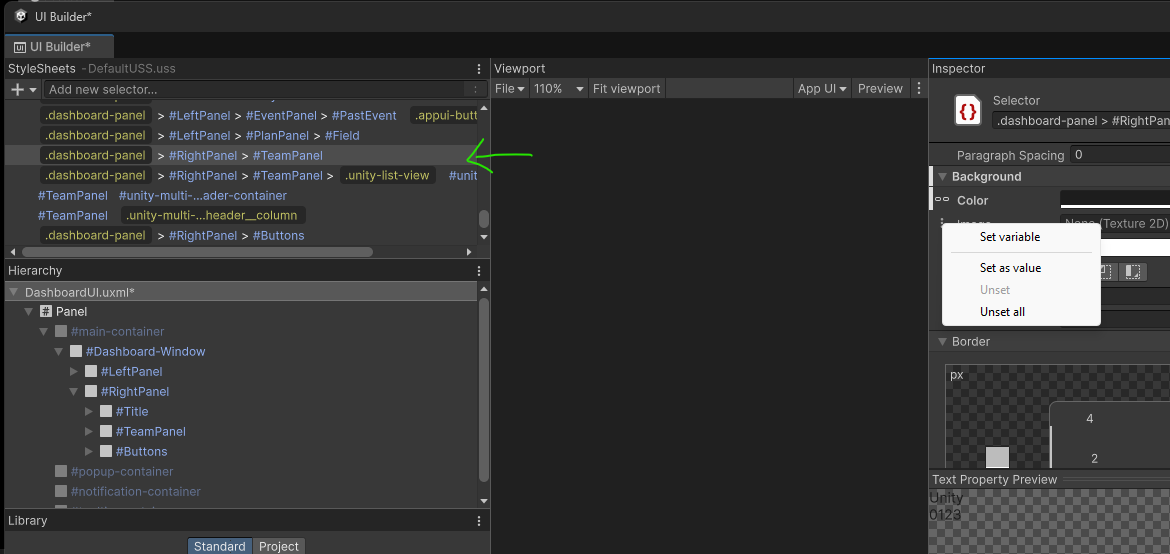 UI Toolkit can't assign USS variable to background color in UI Builder - Unity Engine - Unity ...