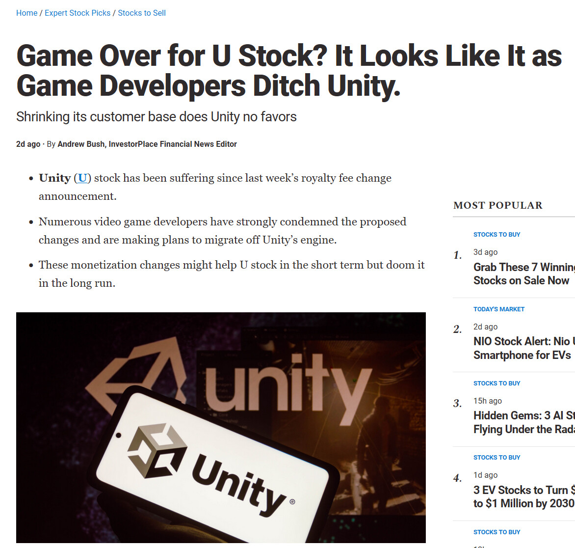 Important updates to the Unity Runtime Fee policy - Page 71 - News ...