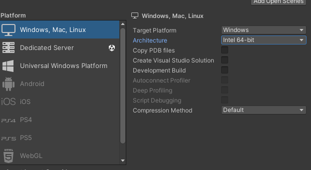Issues with build player options subtarget / setting dedicated server option for BuildPipeline ...