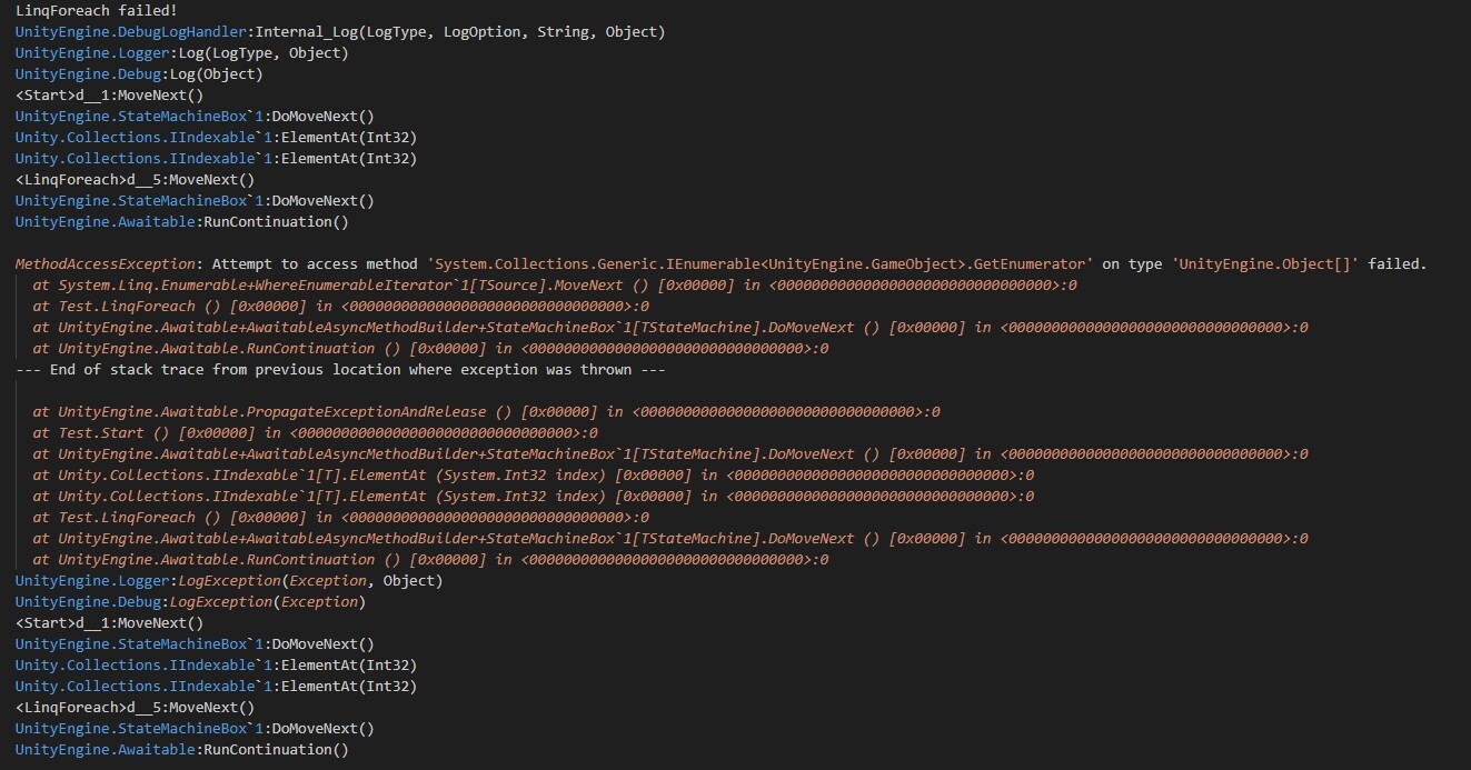 Regarding `InstantiateAsync`, `UnsafeUtility.As` was used to forcibly convert the `Object ...