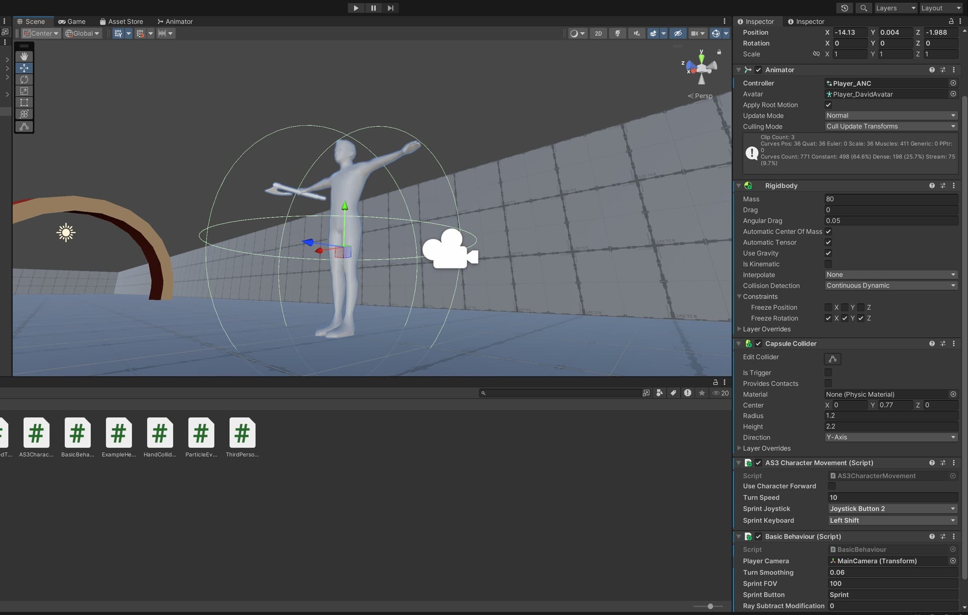 Why is the character floating and not moving? - Getting Started - Unity Discussions