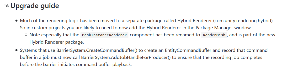 namespace Unity.Rendering disappeared after upgrading to entities ... namespace Unity.Rendering disappeared after upgrading to entities ...