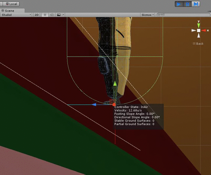 Making a rigidbody (character) land on a slope without moving/sliding - Unity Engine - Unity ...