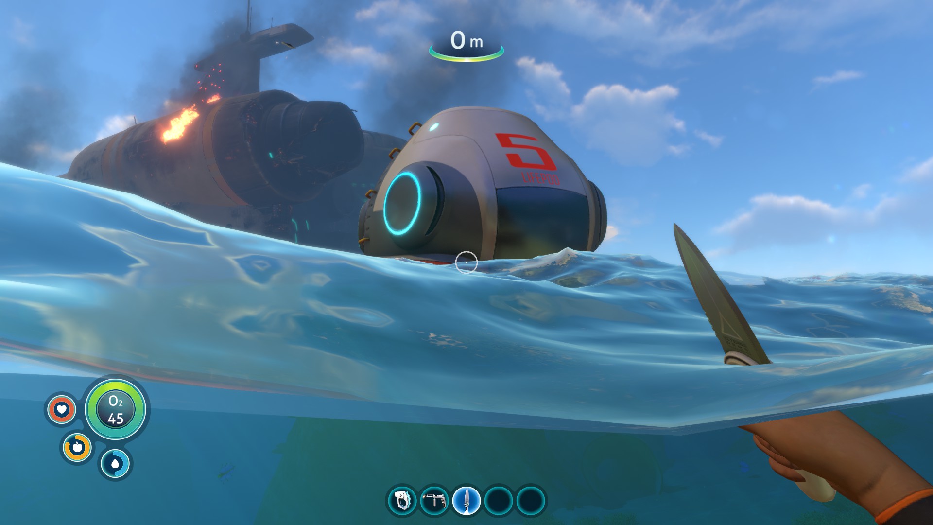 How to make underwater effects appear only on part of screen? - Unity ...