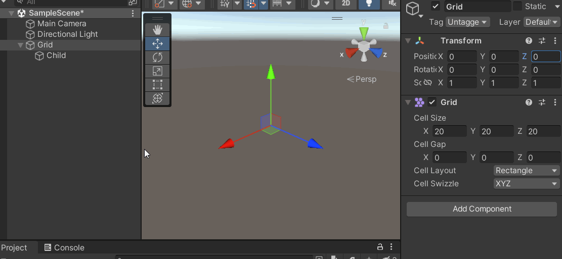 Grid Component - Child transforms not snapping to it? - Unity Engine - Unity Discussions