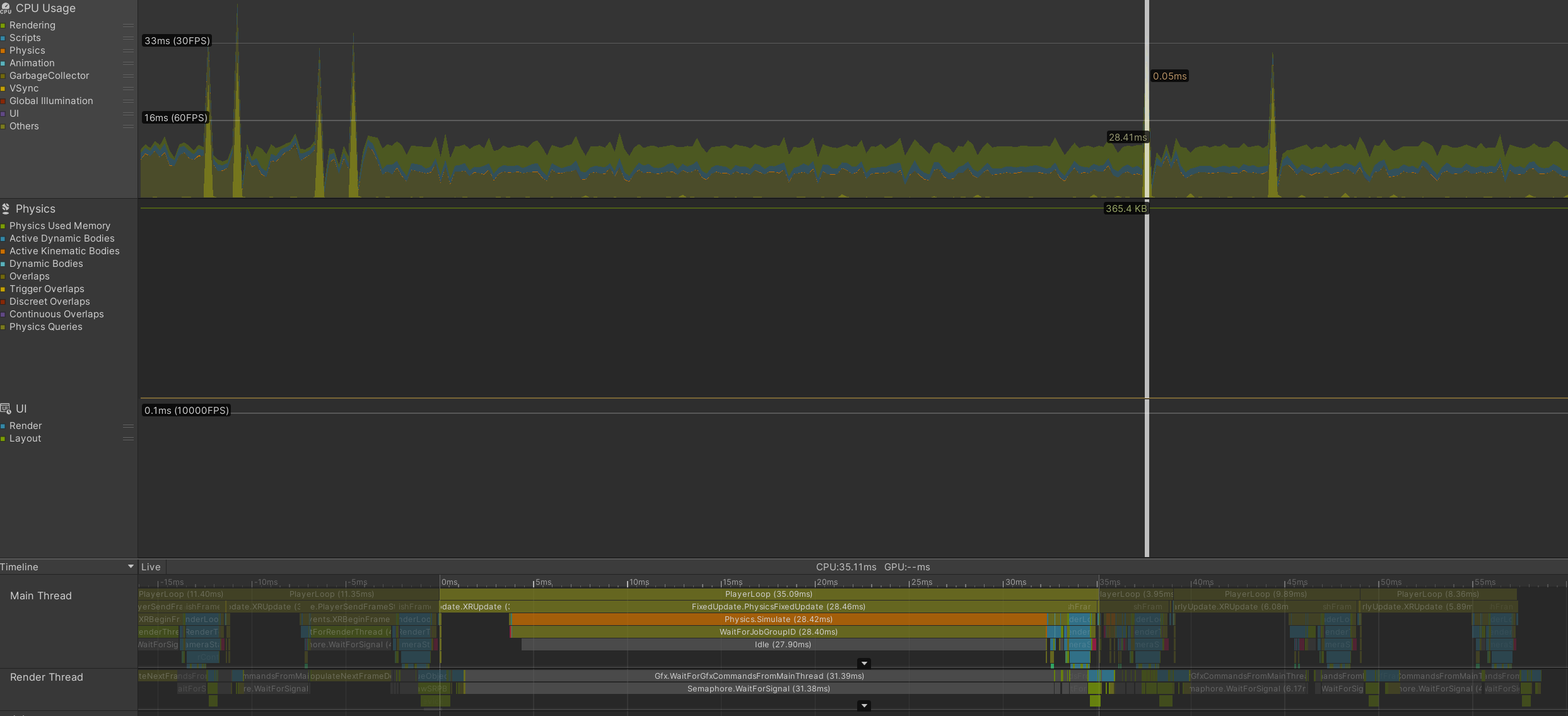 Physics.Simulate blocks main thread to wait on jobs - Unity Engine - Unity Discussions