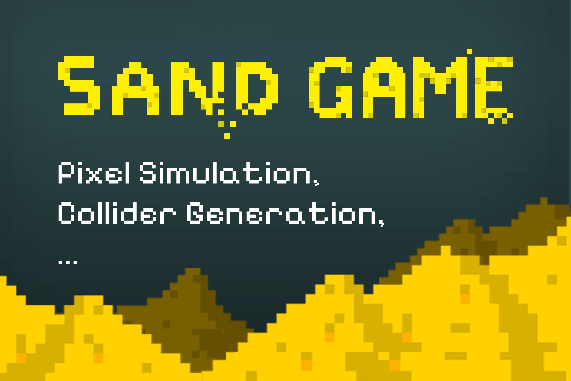 ⬛ Falling Sand Game Template - Pixel Simulation - Cellular Automata ⬛ ...