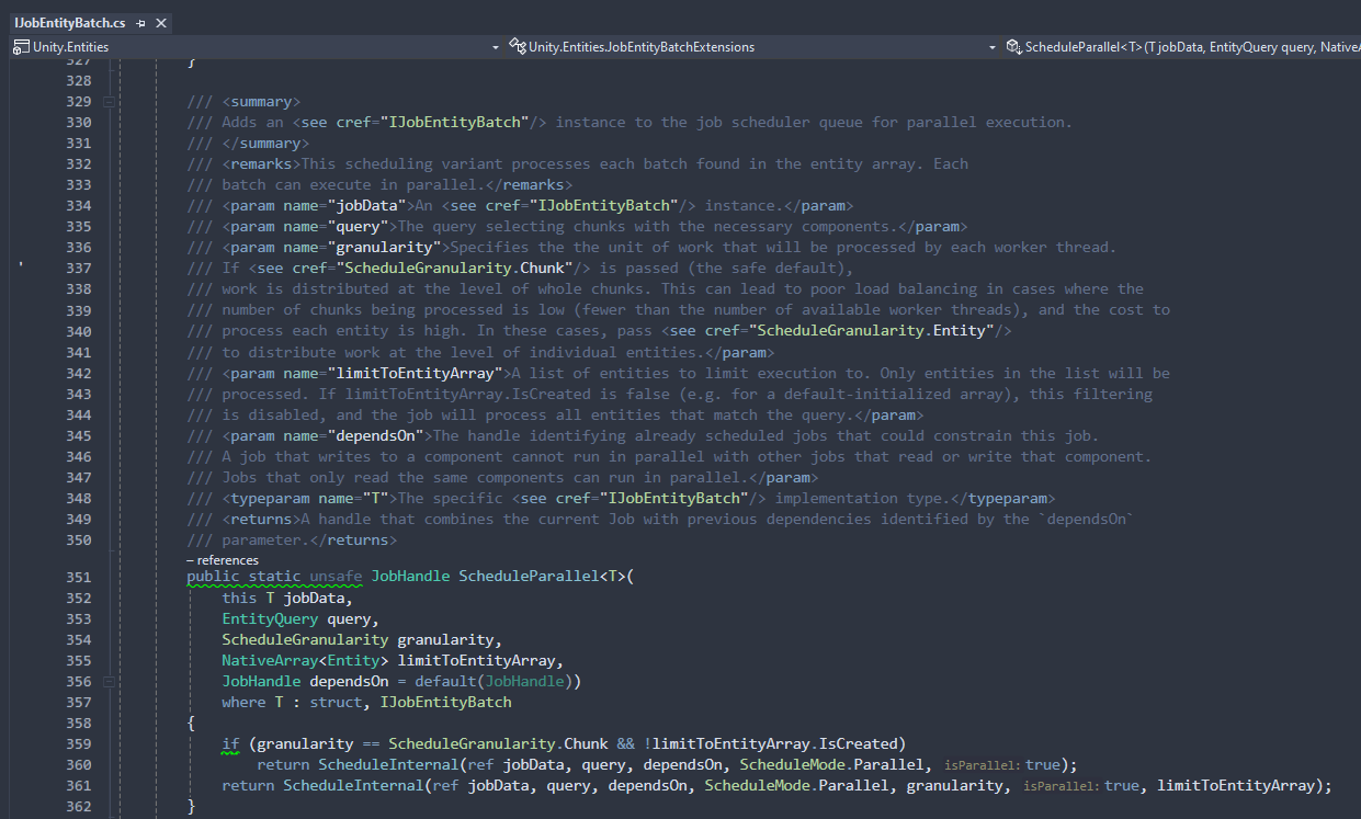 IJobEntity.ScheduleParallel(); only running on a single worker thread? - Unity Engine - Unity ...