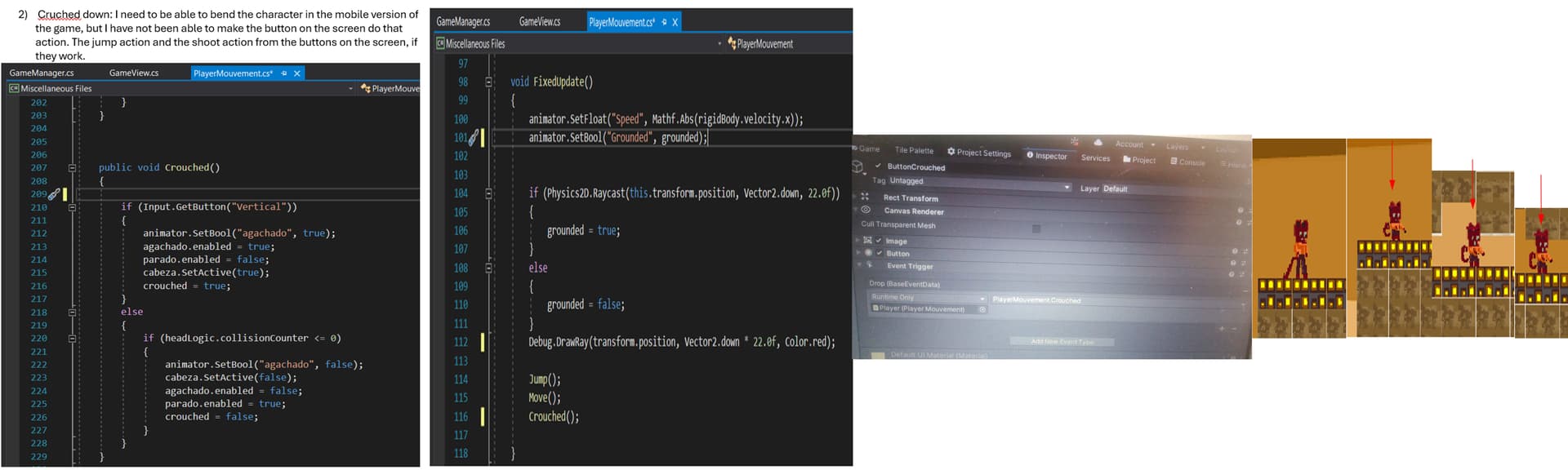 The button on the mobile screen, I can not get the character to ...