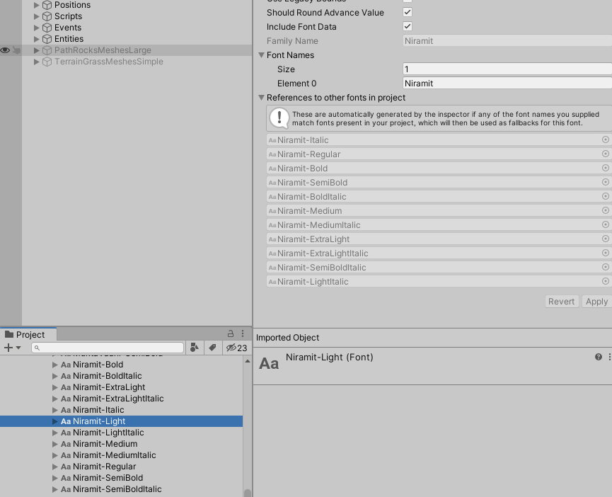 Font import inconsistency based on selected assets - Unity Engine - Unity Discussions