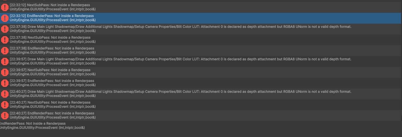 Rendering error - 2021.2.0.b1 - Logs every frame - Unity Engine - Unity Discussions