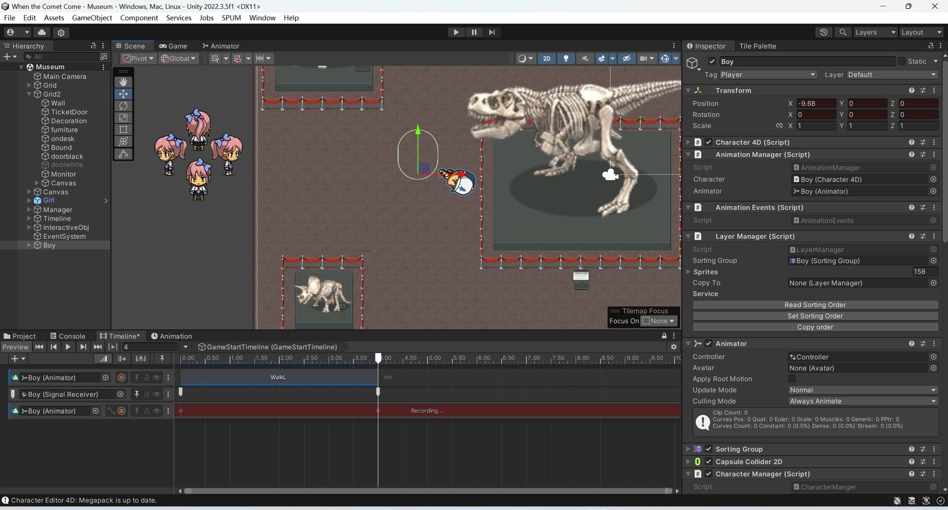 2D animation unknown rotation for Character Editor 4D: Megapack while editing a timeline - Unity ...