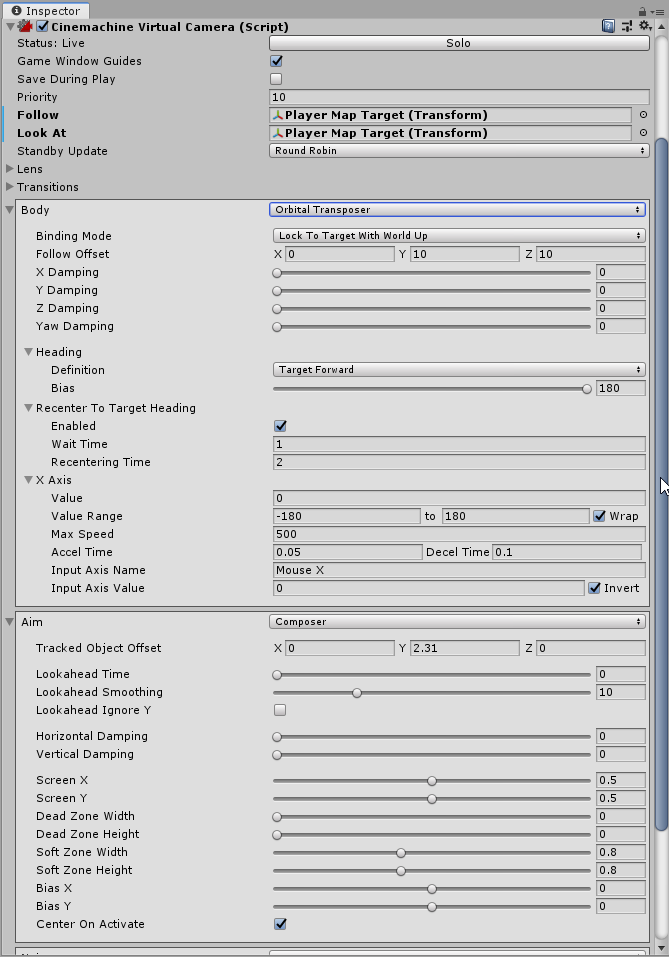 How Might I Rotate Virtual Camera Orb Transposer Around A Screen Point Unity Engine Unity