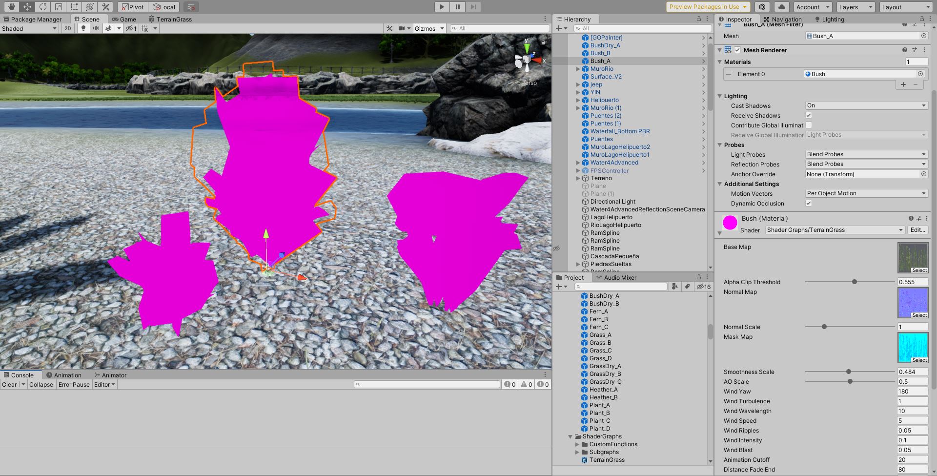 Problem with the vegetation of the terrain sample asset pack and the shader graphs - Unity ...