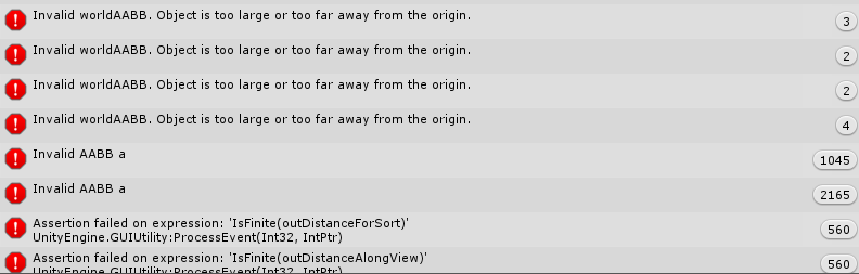 Invalid AABB issue - Unity Engine - Unity Discussions Invalid AABB issue - Unity Engine - Unity Discussions