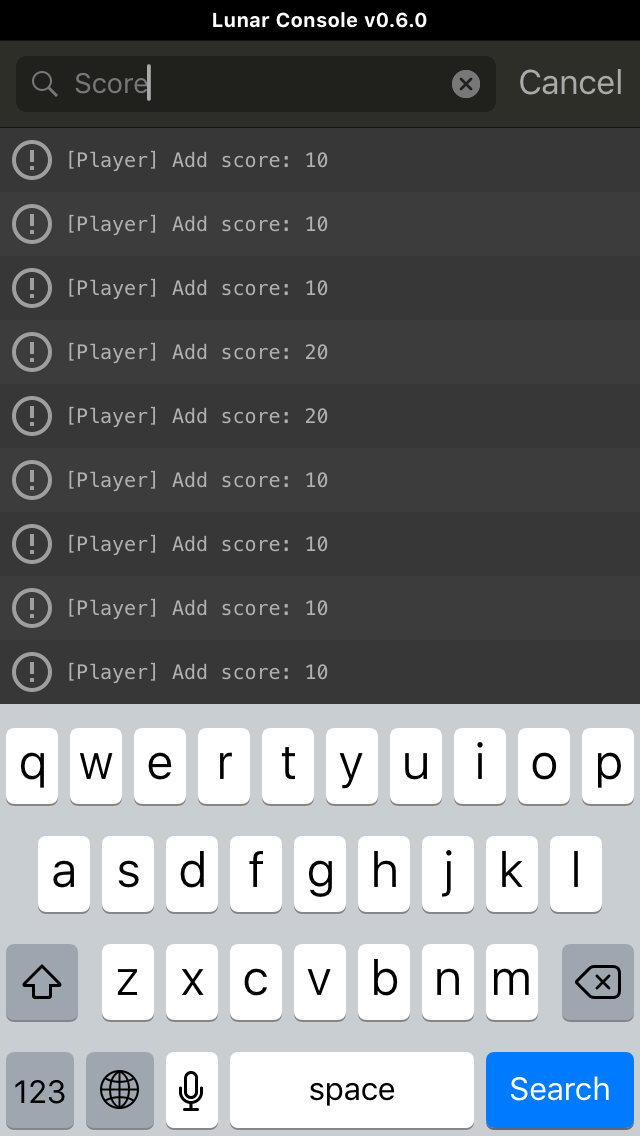 [Lunar Mobile Console] High-performance Unity iOS/Android logger built with native platform UI ...