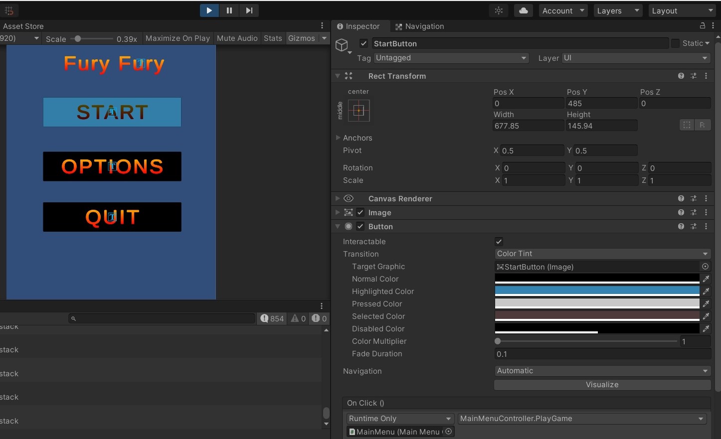 Start button doesn't show the next screen Unity 2020.2.1f1 - Getting ... Start button doesn't show the next screen Unity 2020.2.1f1 - Getting ...