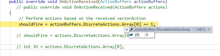 OnActionRecieved() Discrete Actions Always Returns Zero - Unity Engine - Unity Discussions