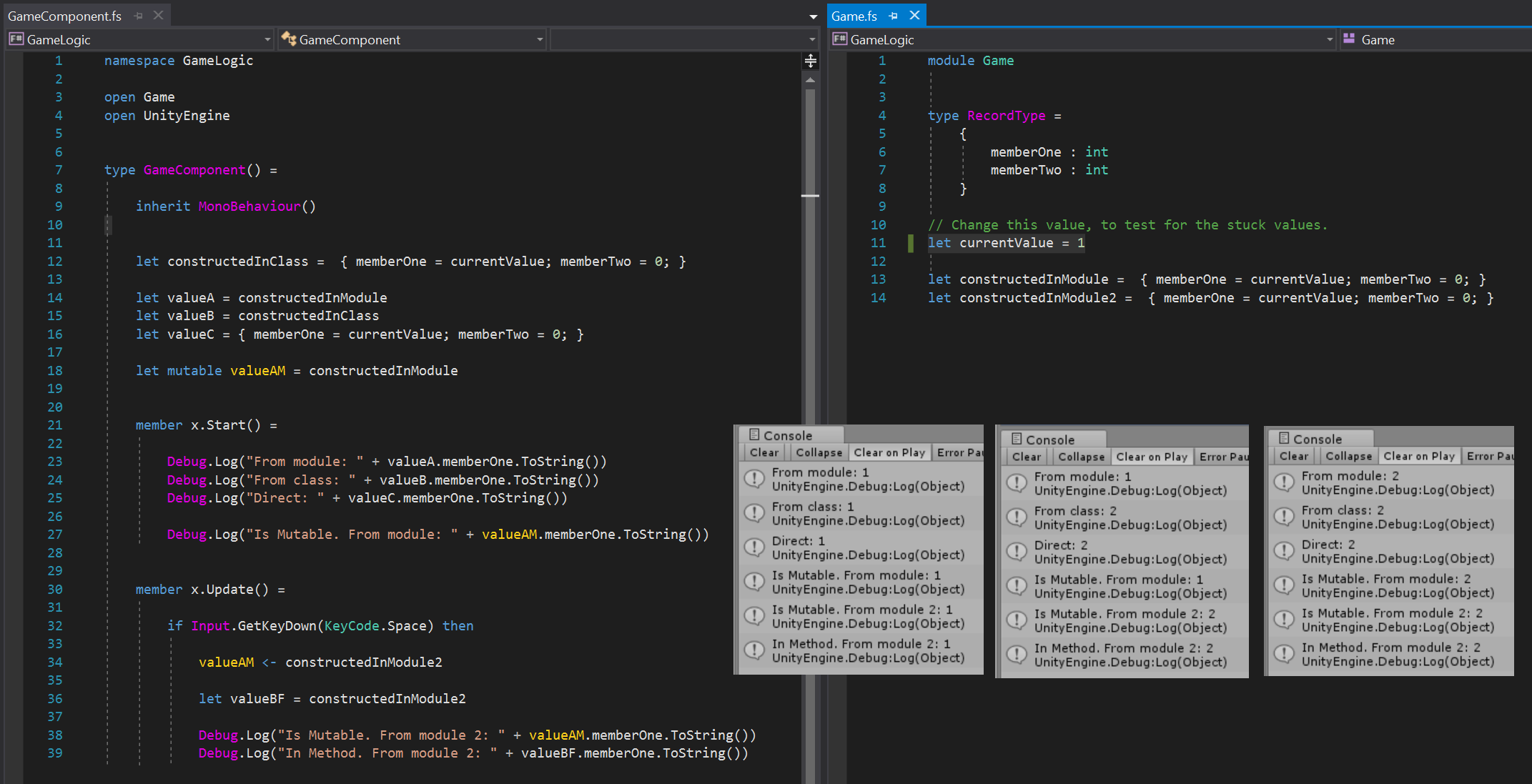 [solved] F# values get stuck, and require Editor restart. - Unity Engine - Unity Discussions