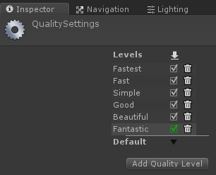 Default quality level - Unity Engine - Unity Discussions