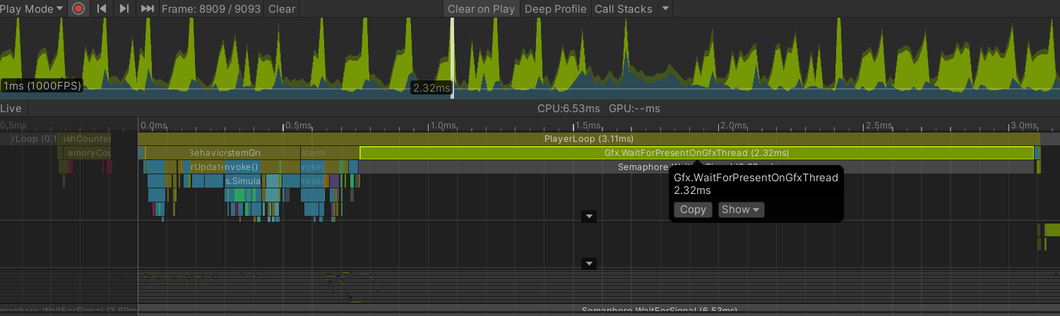 Gfx.WaitForPresentOnGfxThread destroying my performances - Unity Engine - Unity Discussions