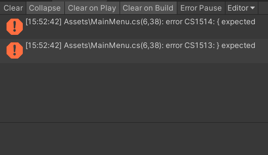 I Need Help With Mainmenu Unity Engine Unity Discussions