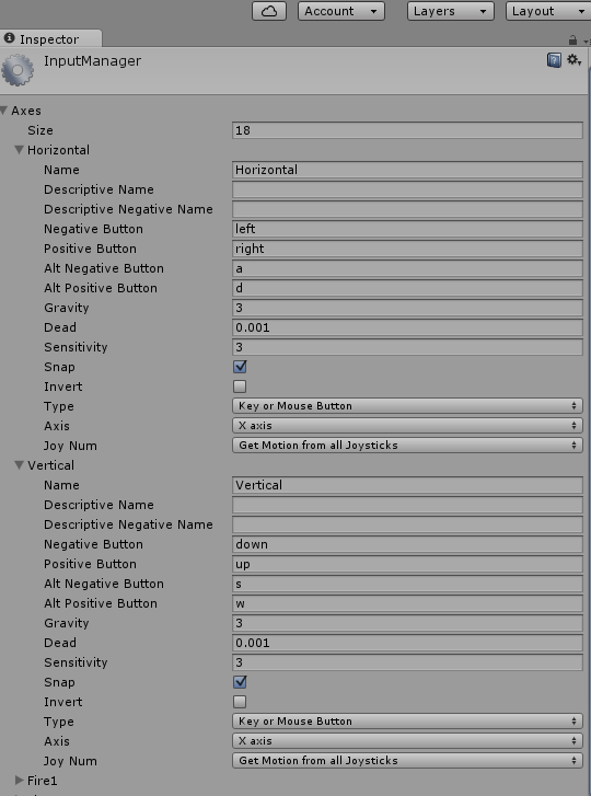 Problem With Input Manager Getting Started Unity Discussions