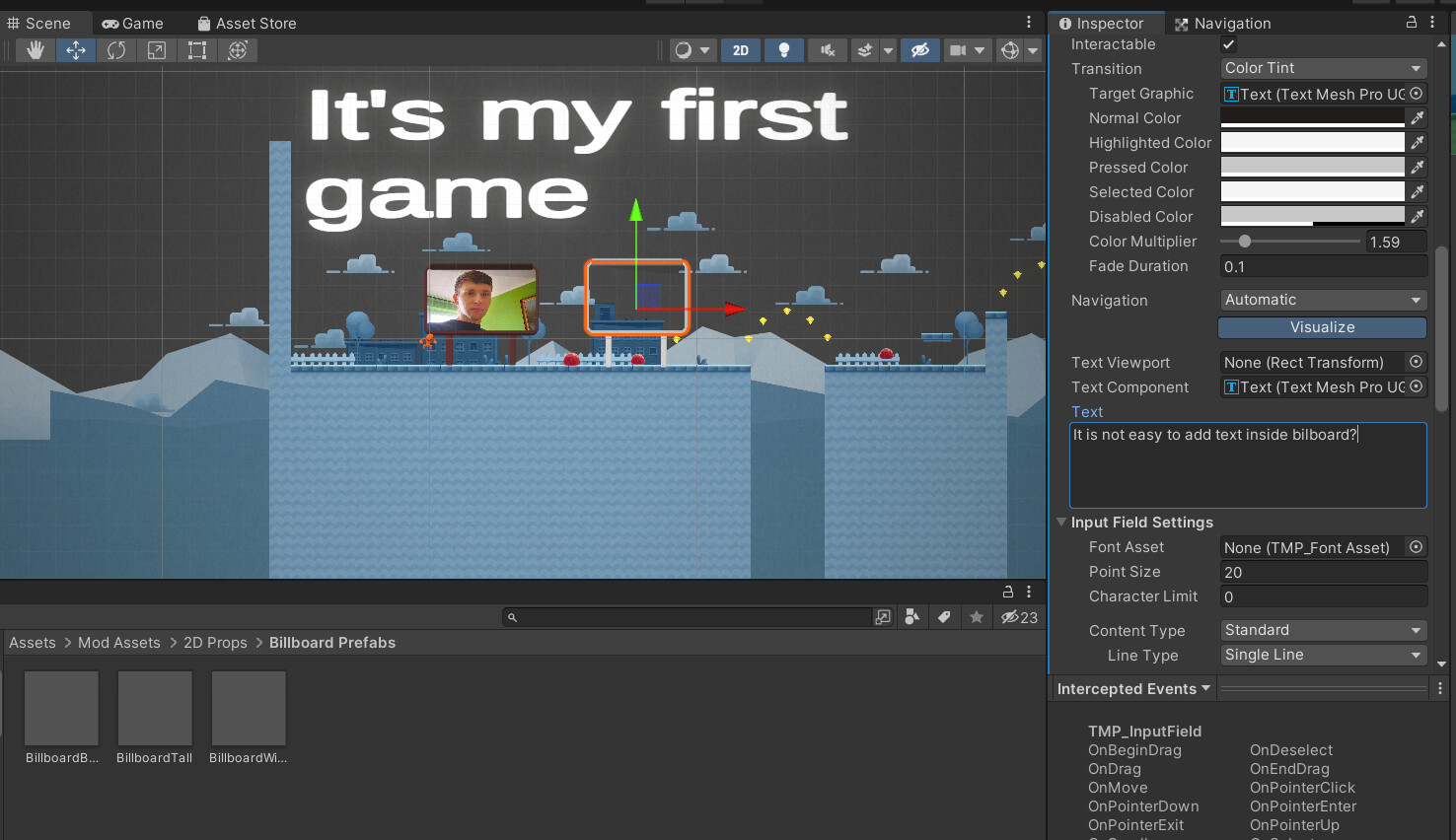 How to put text in bilboard? - Getting Started - Unity Discussions