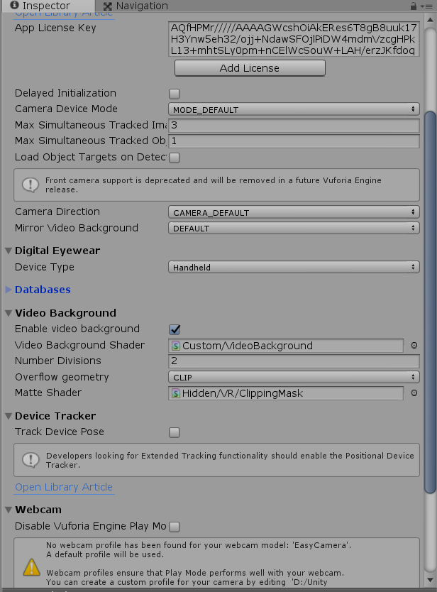 Camera Show Nothing Using Vuforia In Unity Unity Engine Unity Discussions 