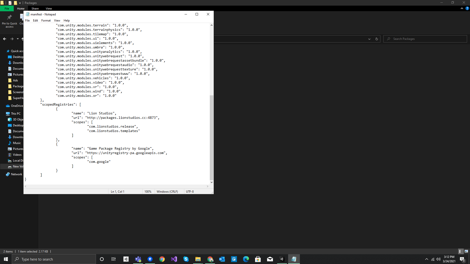 My Registry Tab is not showing in Package Manager unity 2020.1.6f1. - Unity Engine - Unity ...