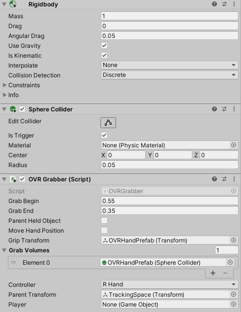 Unable to grab object with hands tracking - Unity Engine - Unity ...