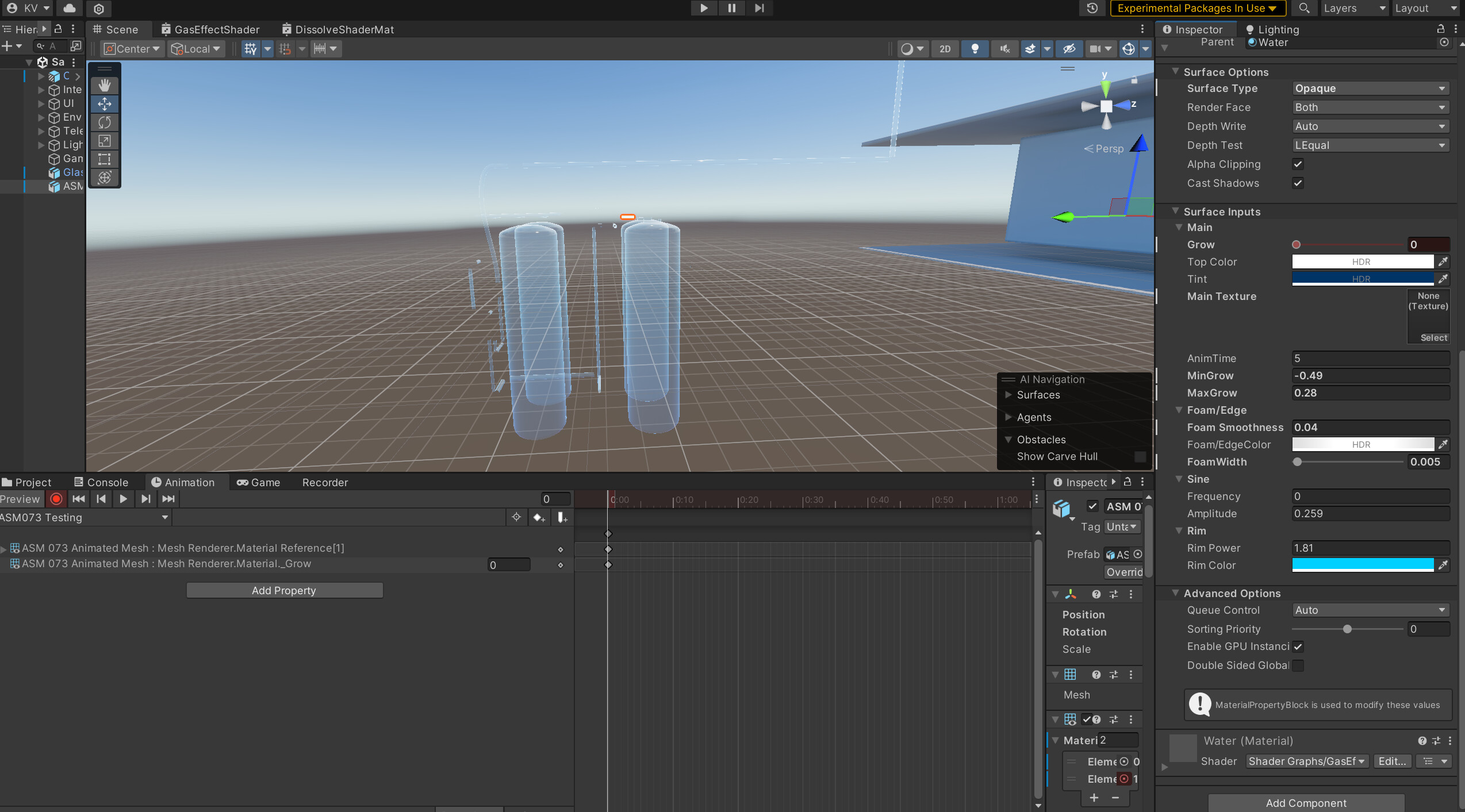 Not able to animate the materials separately in one Mesh - Unity Engine - Unity Discussions